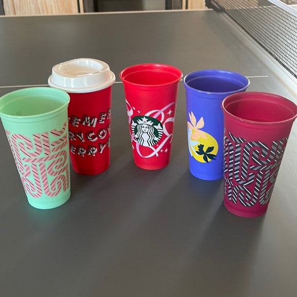 Starbucks | Dining | Starbucks Reusable Cup Bundle Lot 5 | Poshmark